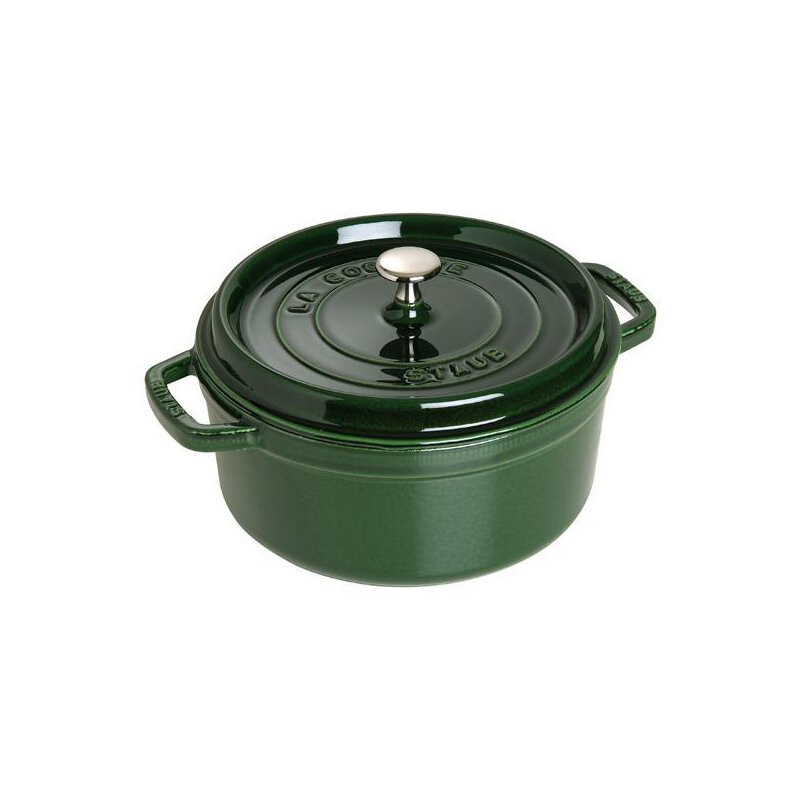 Staub Cocotte basilikumgrün 24 cm rund 3,8 l