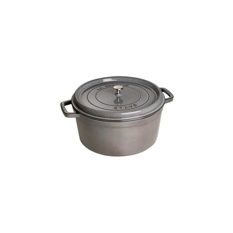 Staub Cocotte grafitgrau 34 cm rund 12,6 l