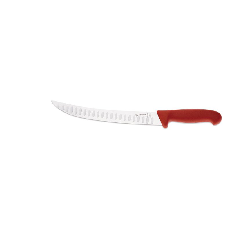 Giesser Zuschneidemesser 25 cm Kullenschliff rot